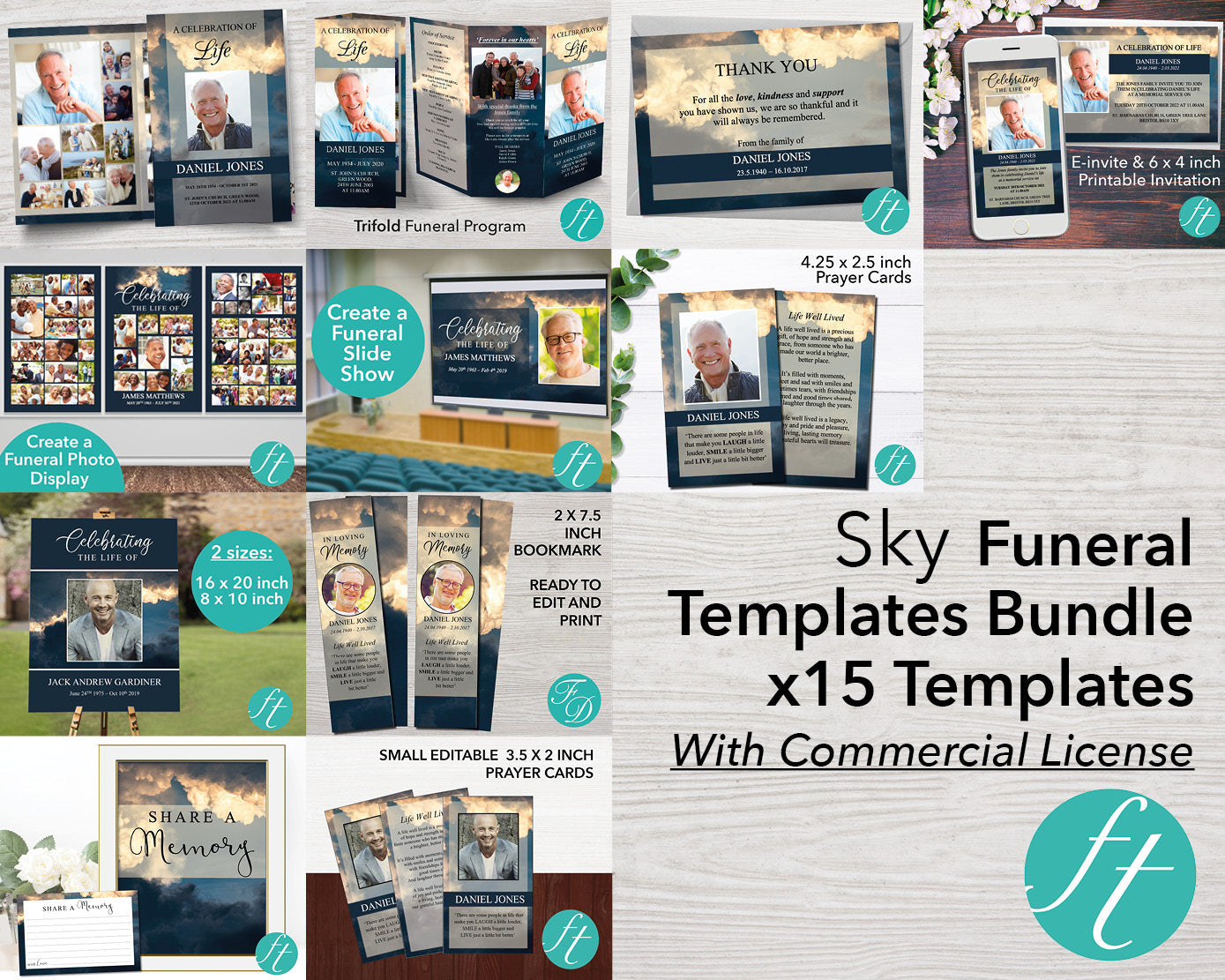 Commercial License Bundles – Funeral Templates
