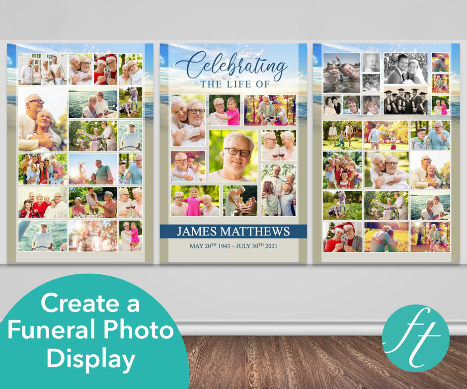 Stunning Funeral Picture Boards and Funeral Posters – Funeral Templates