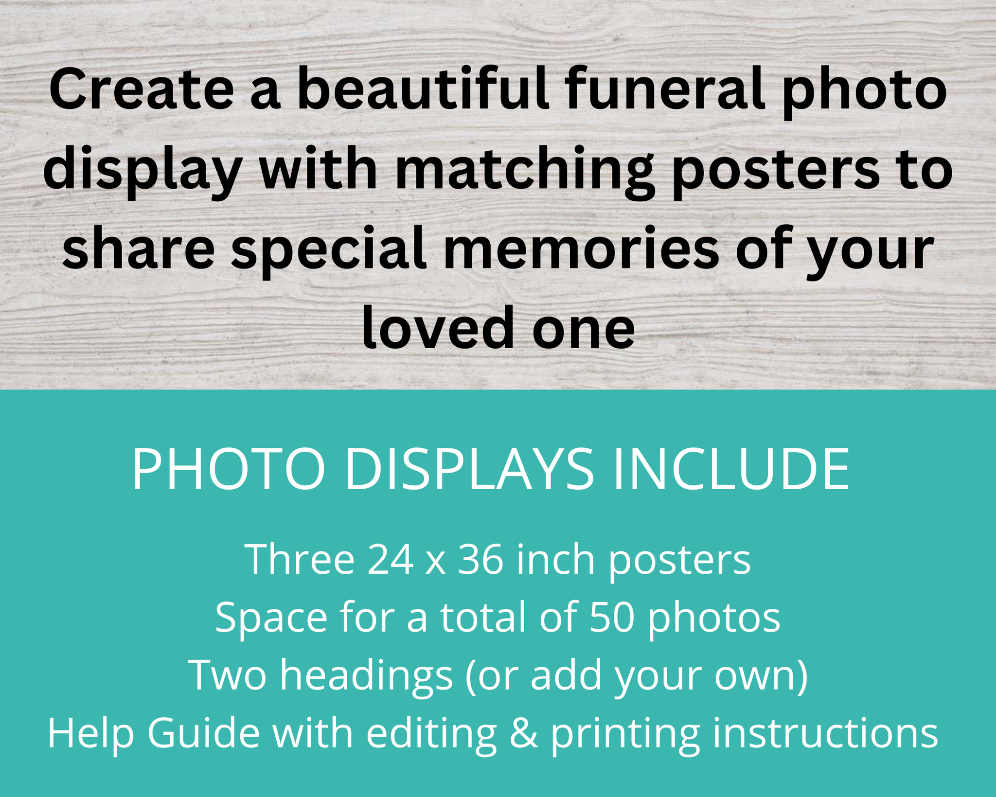 Classic Funeral Photo Display Template – Funeral Templates