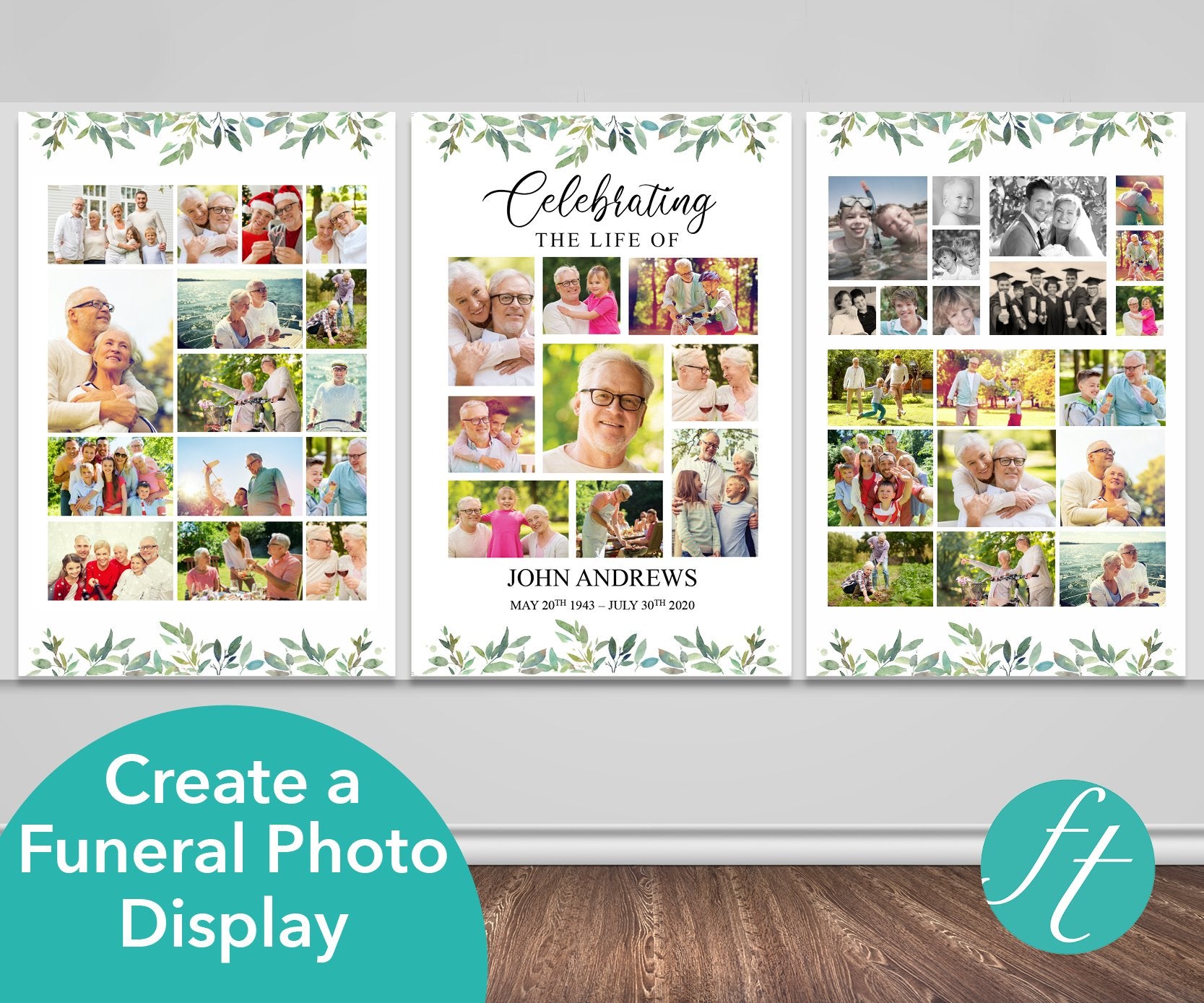 Stunning Funeral Picture Boards and Funeral Posters – Funeral Templates