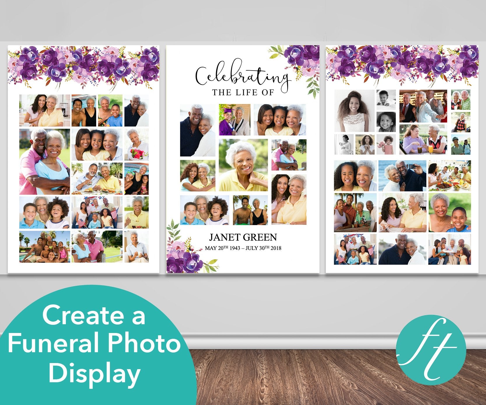 Stunning Funeral Picture Boards and Funeral Posters – Funeral Templates