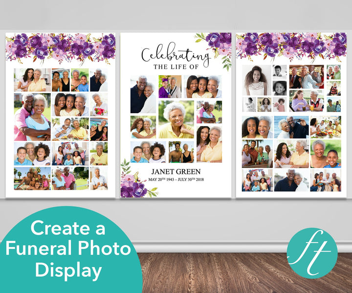 Funeral Photo Displays & Life Tributes | Easy DIY Designs – Funeral ...