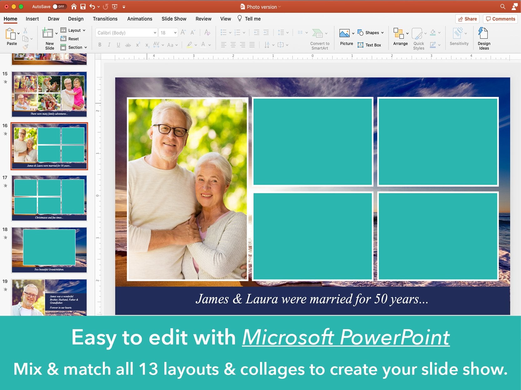 Beach Funeral Sign + Slideshow, Bookmark, Share a Memory Sign & Cards ...