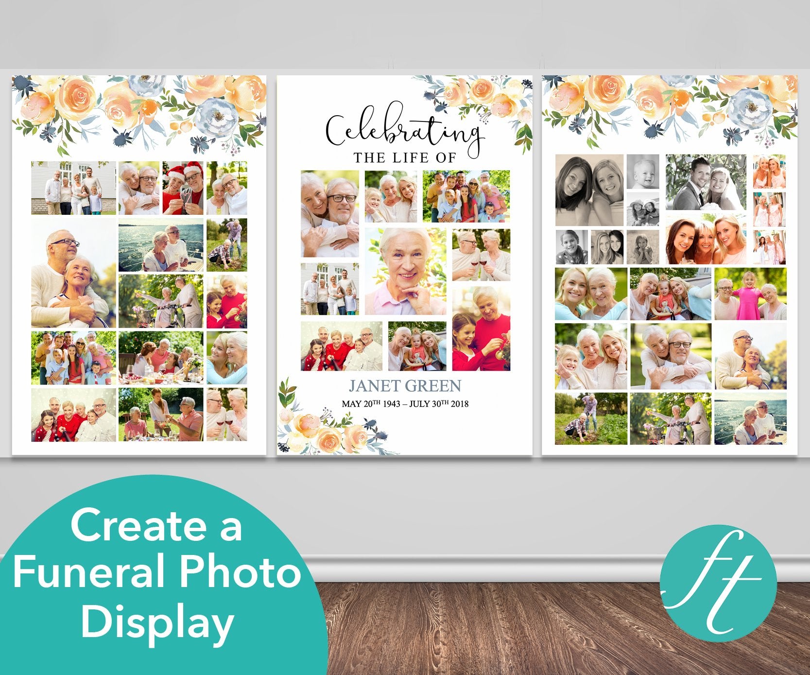 Funeral Photo Displays & Life Tributes | Easy DIY Designs – Funeral ...