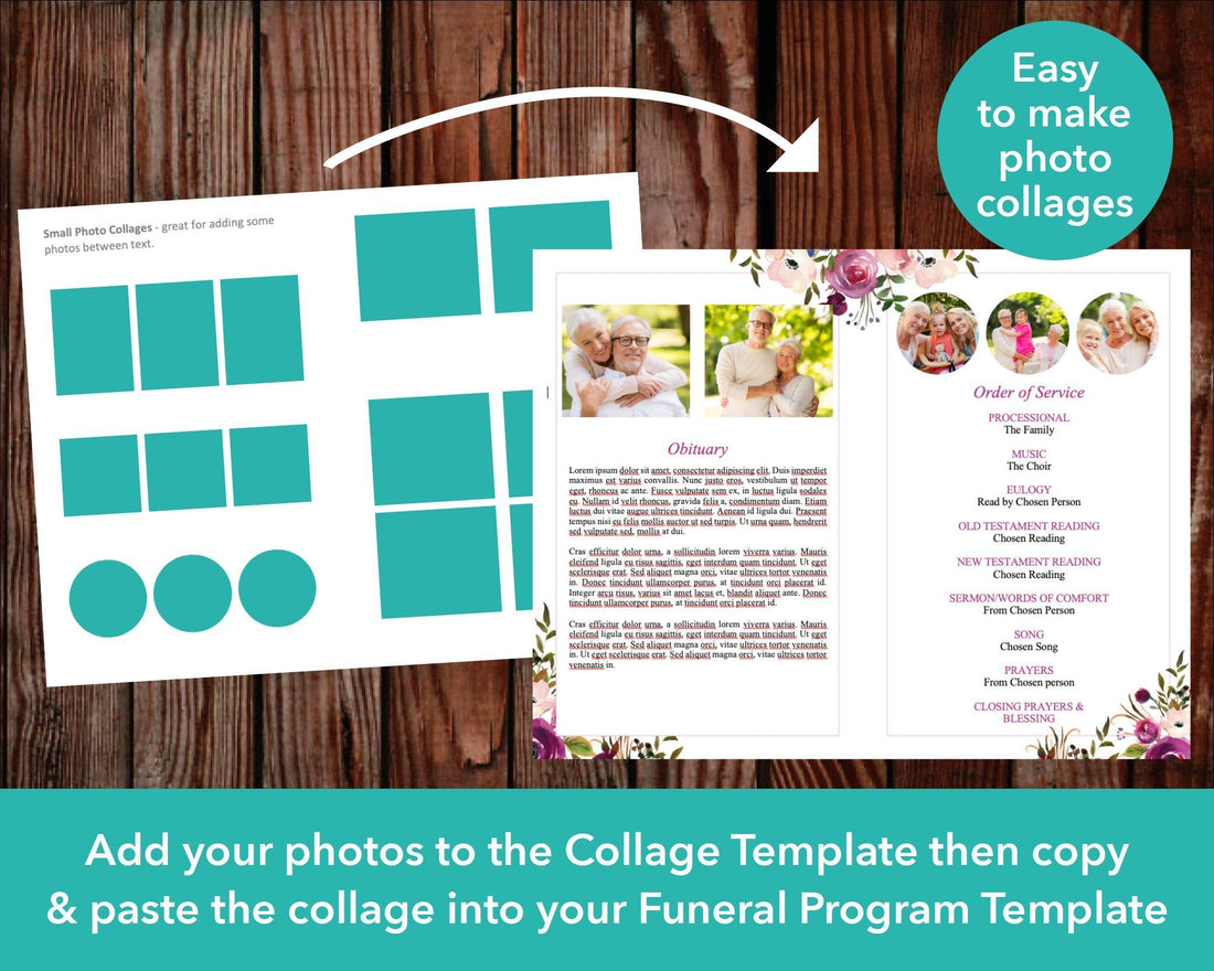 Photo Collages for Funeral Program Templates – Funeral Templates